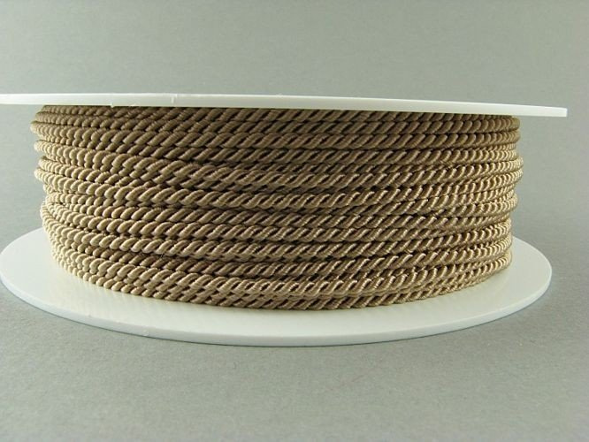 2mm SATIN TWISTED CORD - DARK BEIGE // A1903 | Cords \ twisted \ 2 mm ...