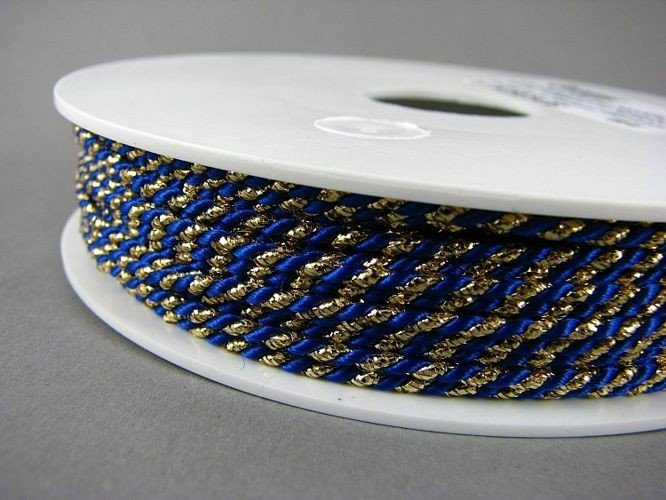 2mm TWISTED CORD - SAPPHIRE & GOLD | Cords \ twisted \ 2 mm Soutache ...