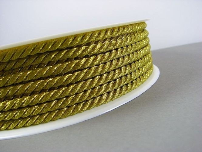 METALLIC CORD TWISTED 4MM GOLD złoty | Cords \ metallized Soutache ...